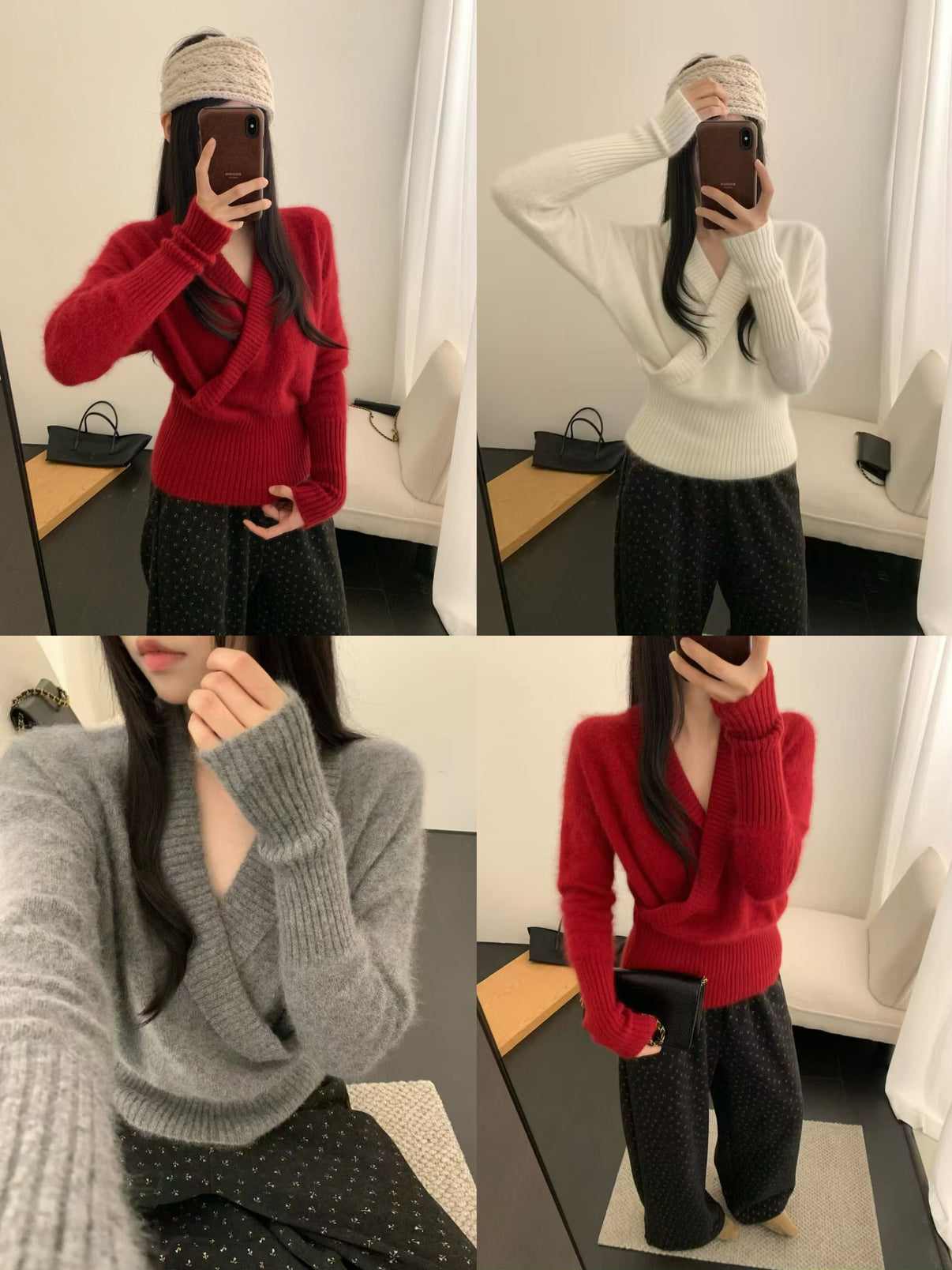 Kelly Designs Soft V-Neck Wrap Knit Sweater-3 Colors (Instock)